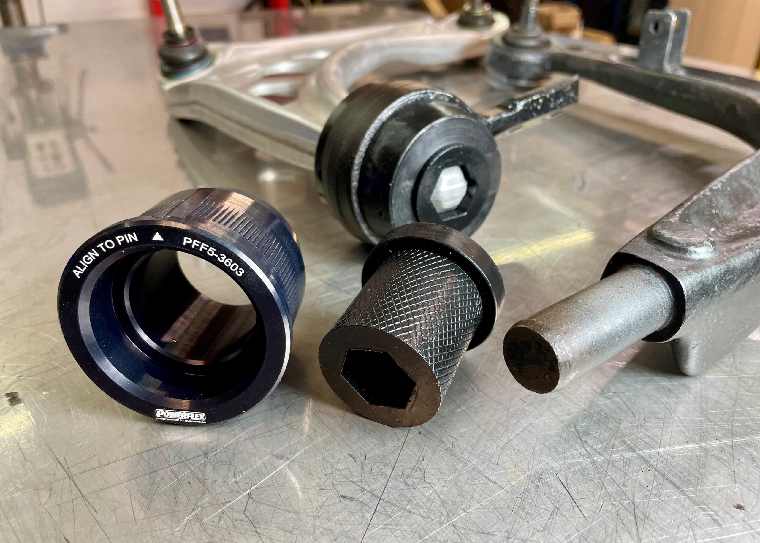 Powerflex Front Wishbone Rear Bushes - Aluminium Outer (E46 Hybrid ...